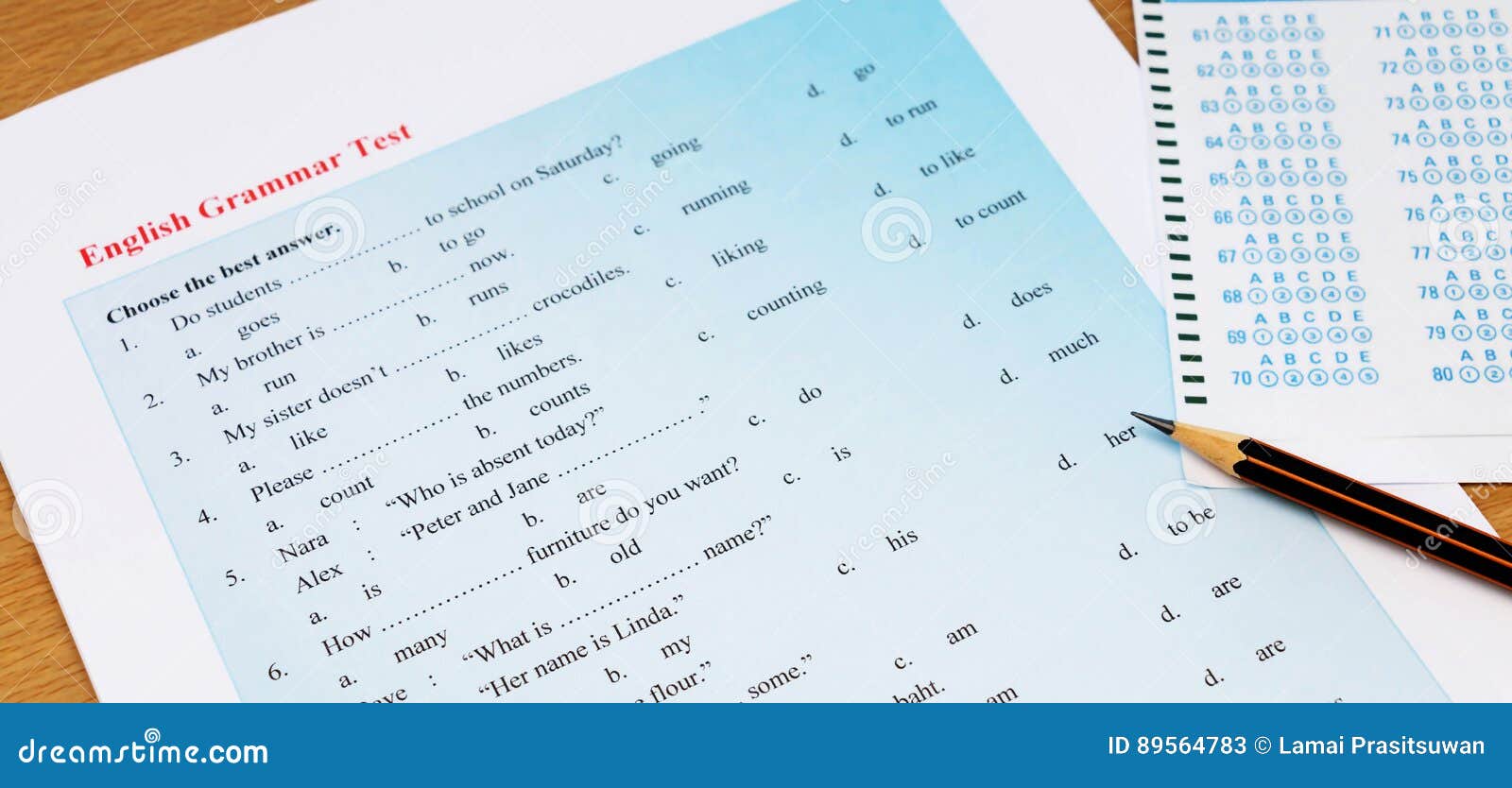 English grammar test stock image. Image of choice, english - 89564783