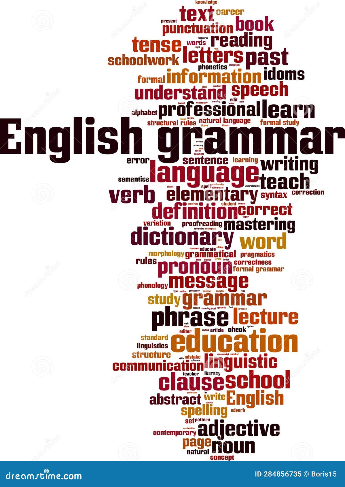 English grammar word cloud stock vector. Illustration of contemporary ...