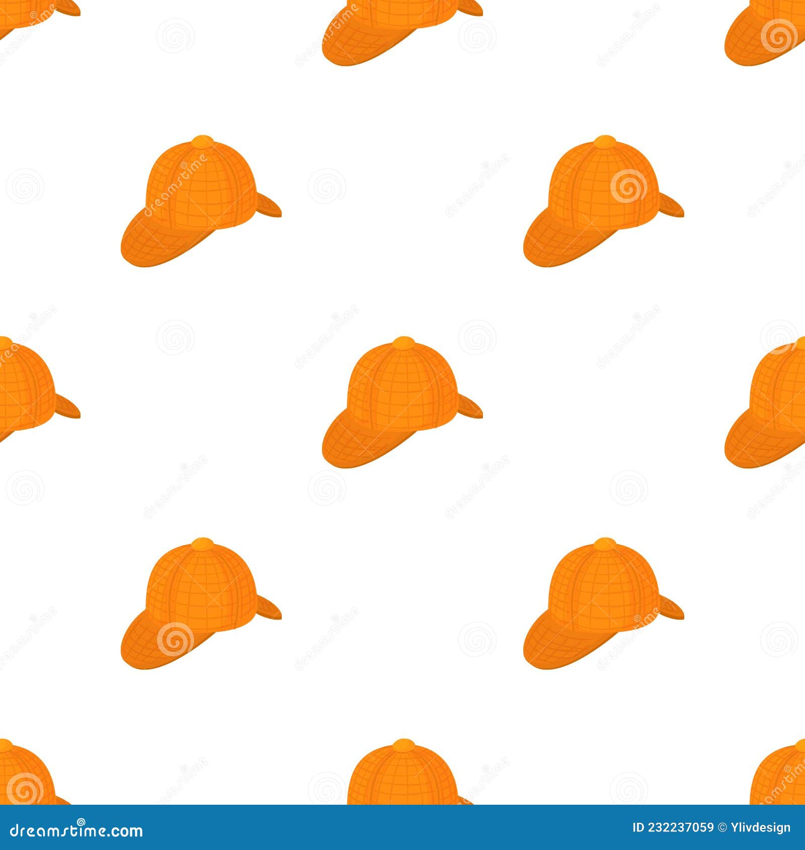 English Hat Pattern Seamless Vector Stock Illustration - Illustration ...
