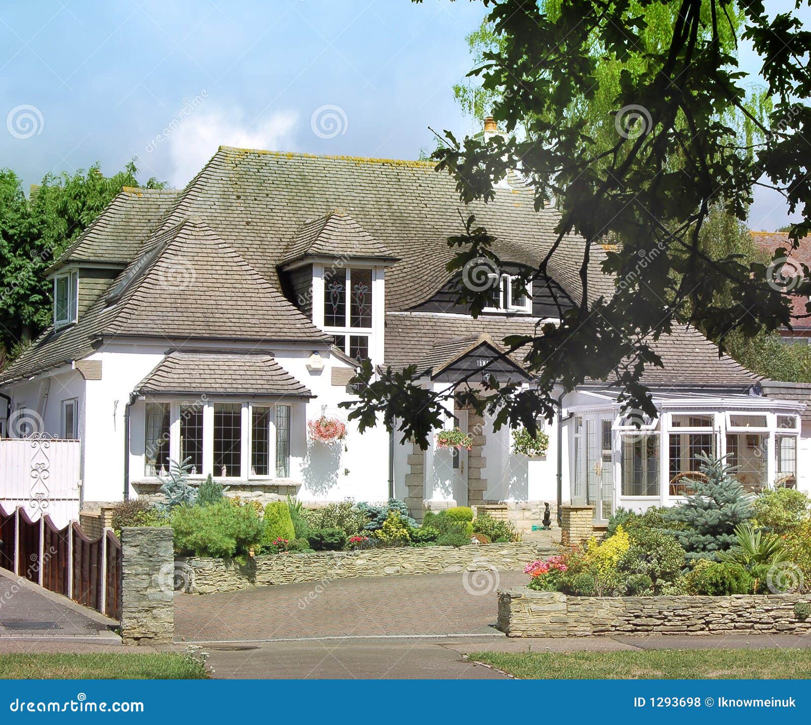 English House stock photo. Image of color, family, green - 1293698