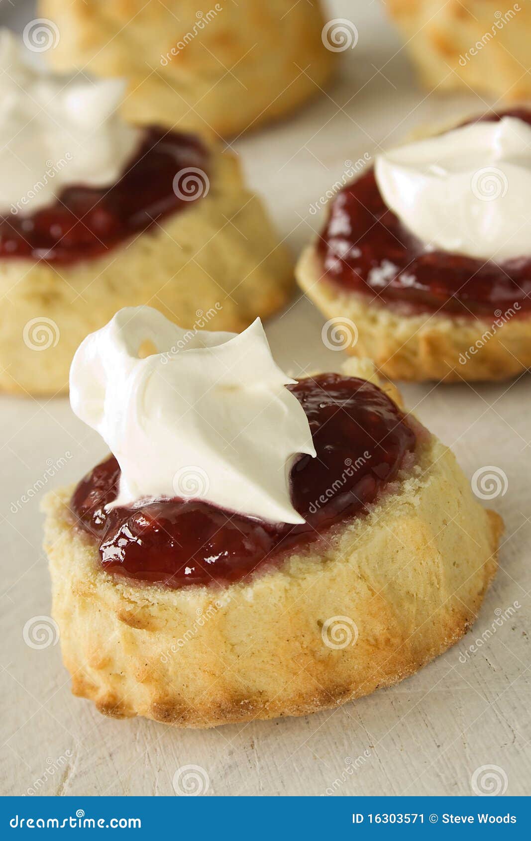English Jam Scones stock image. Image of bake, nutritional - 16303571