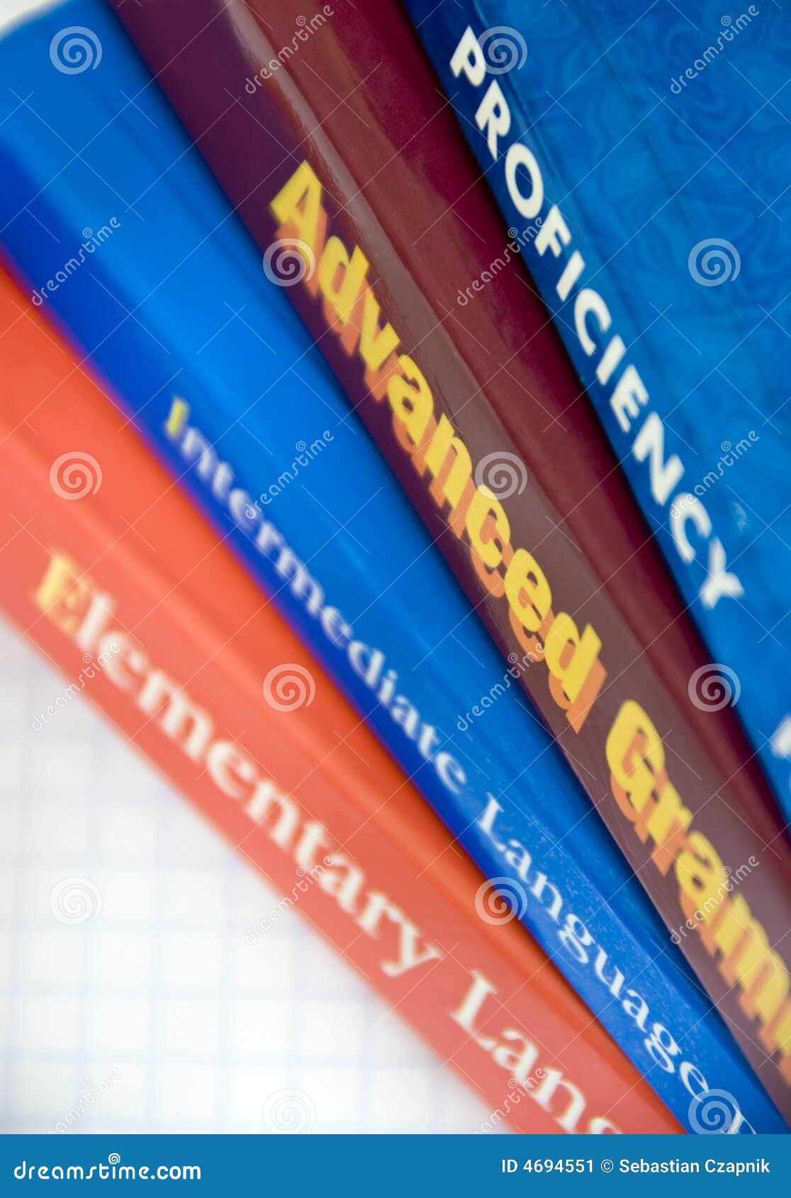 English Language Books Choice Stock Image - Image of england, program ...