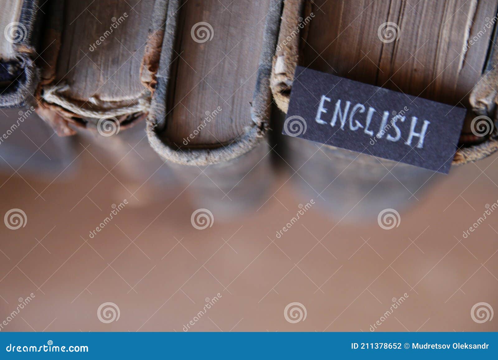 English Language Concept in Vintage Style. Education Background Stock ...