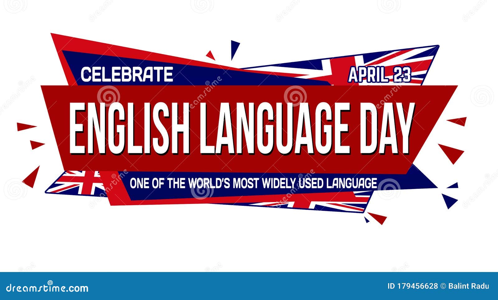 English Language Day Banner Design Stock Vector - Illustration of ...