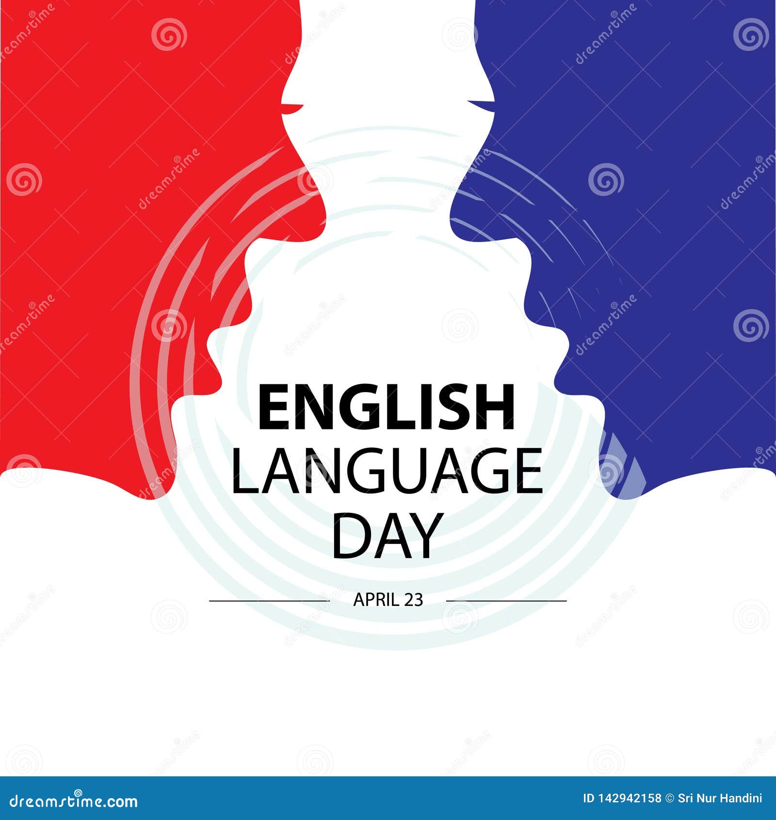 English Language Day Concept. April 23 Stock Illustration ...