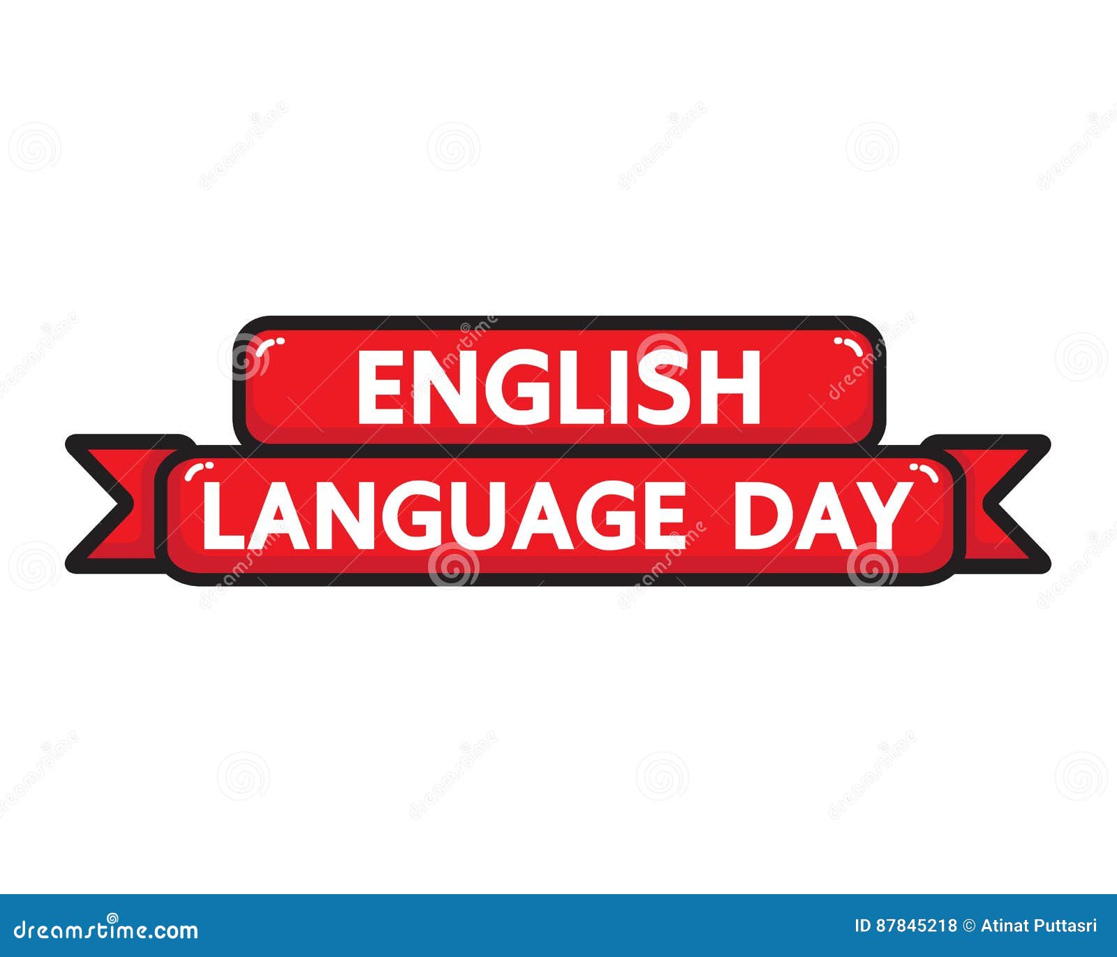 English Language Day Vector Cartoon Stock Vector - Illustration of icon ...
