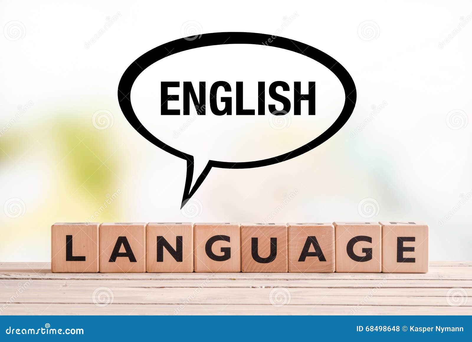 English Language Lesson Sign on a Table Stock Photo - Image of ...