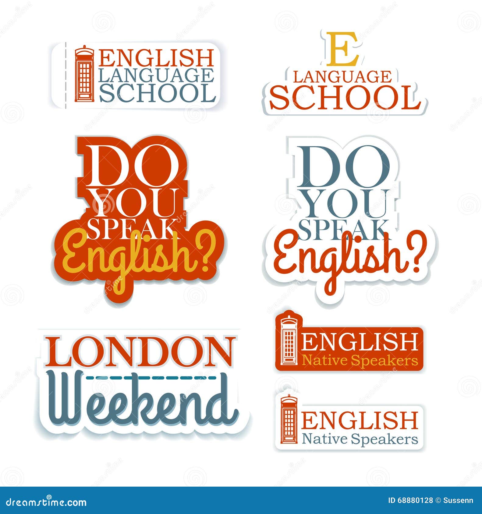English Language School stock vector. Illustration of britain - 68880128
