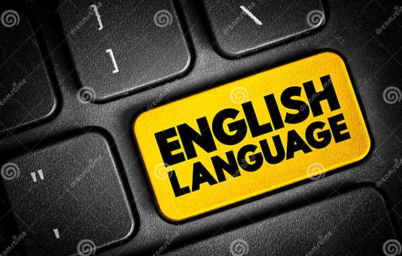 English Language Text Button on Keyboard, Concept Background Stock ...
