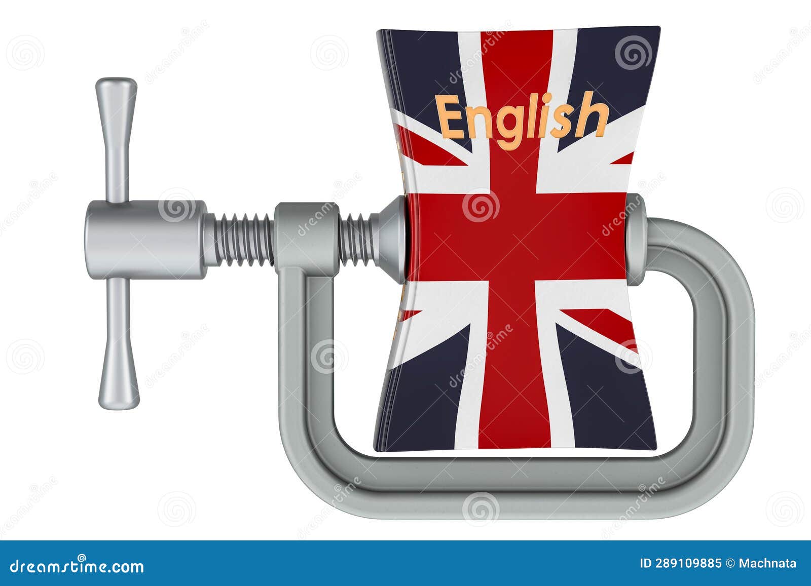 English Language Textbook Squeezed in a Clamp. Intensive Course of ...