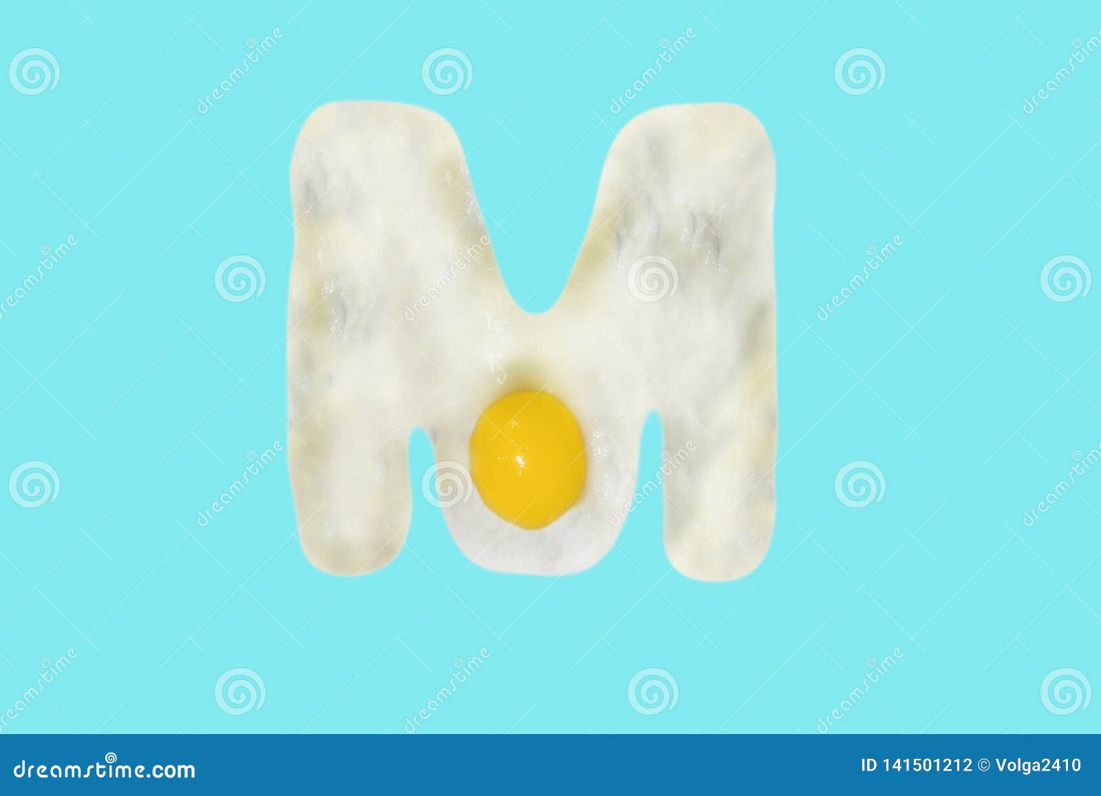 The Letter M from a Fried Egg Stock Photo - Image of abstract, blade ...