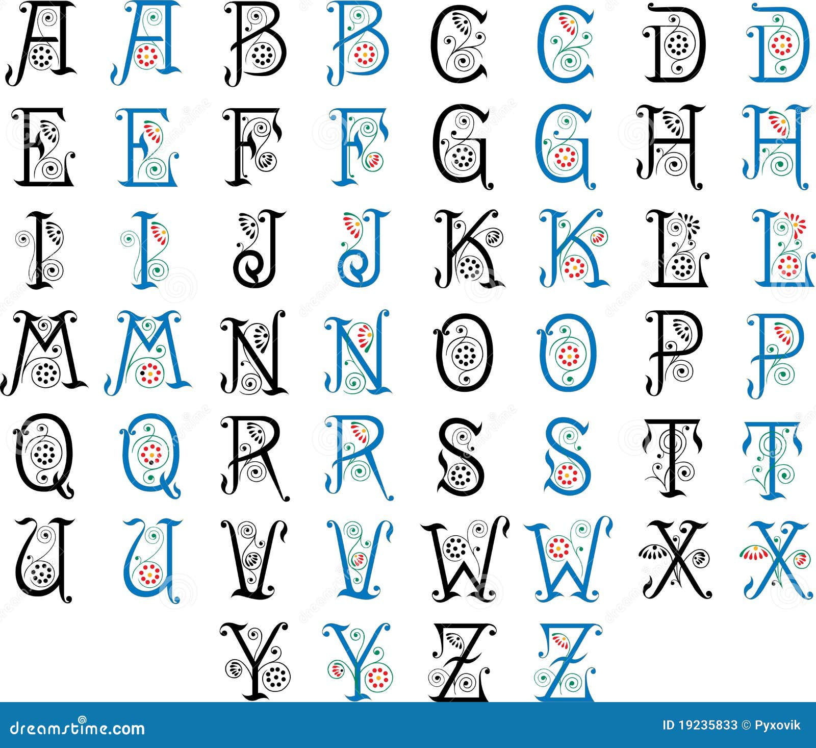 English letters stock illustration. Illustration of colorful - 19235833