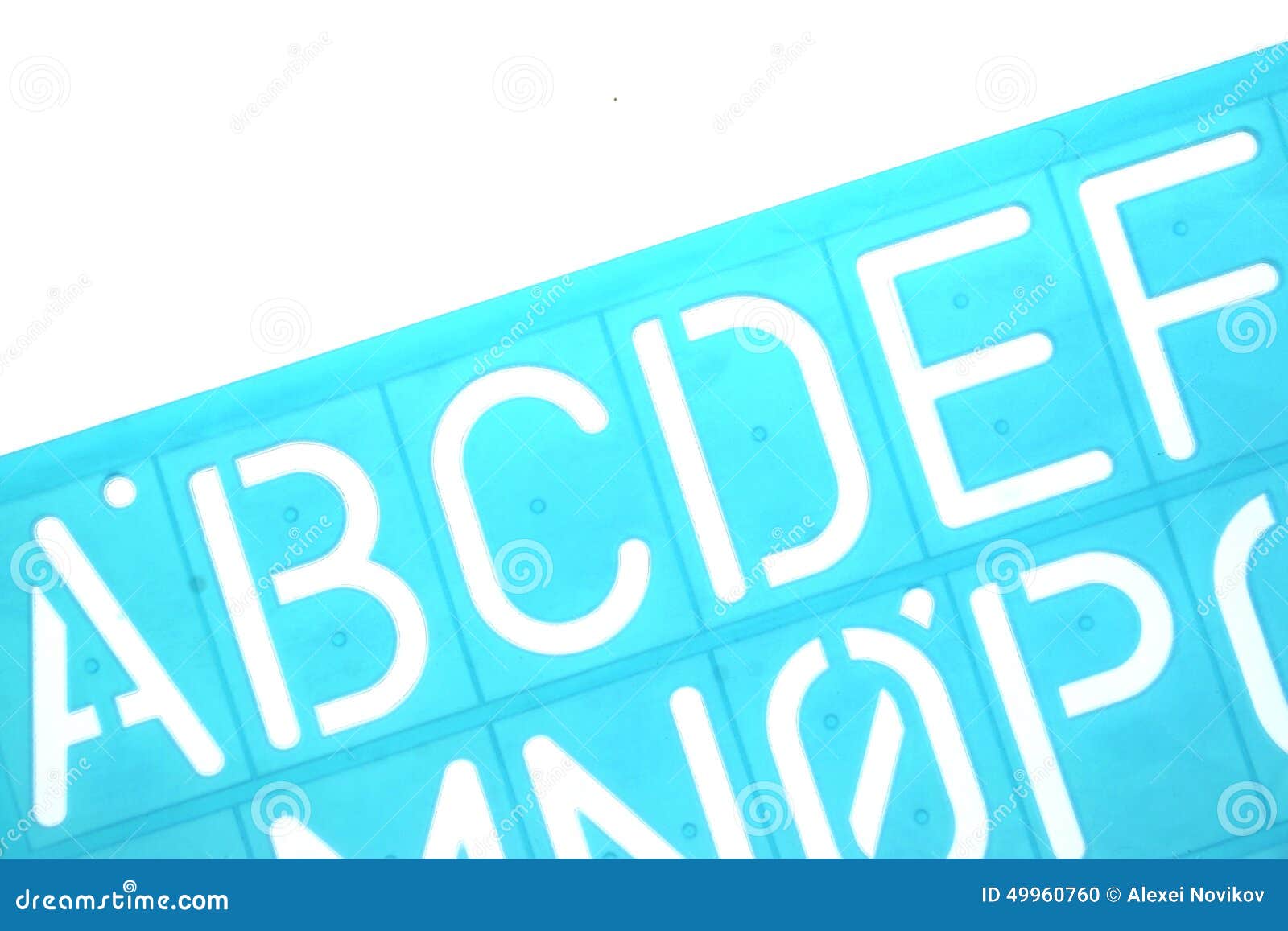 English Letters Plastic Stencils Alphabet Stock Photo - Image of ...