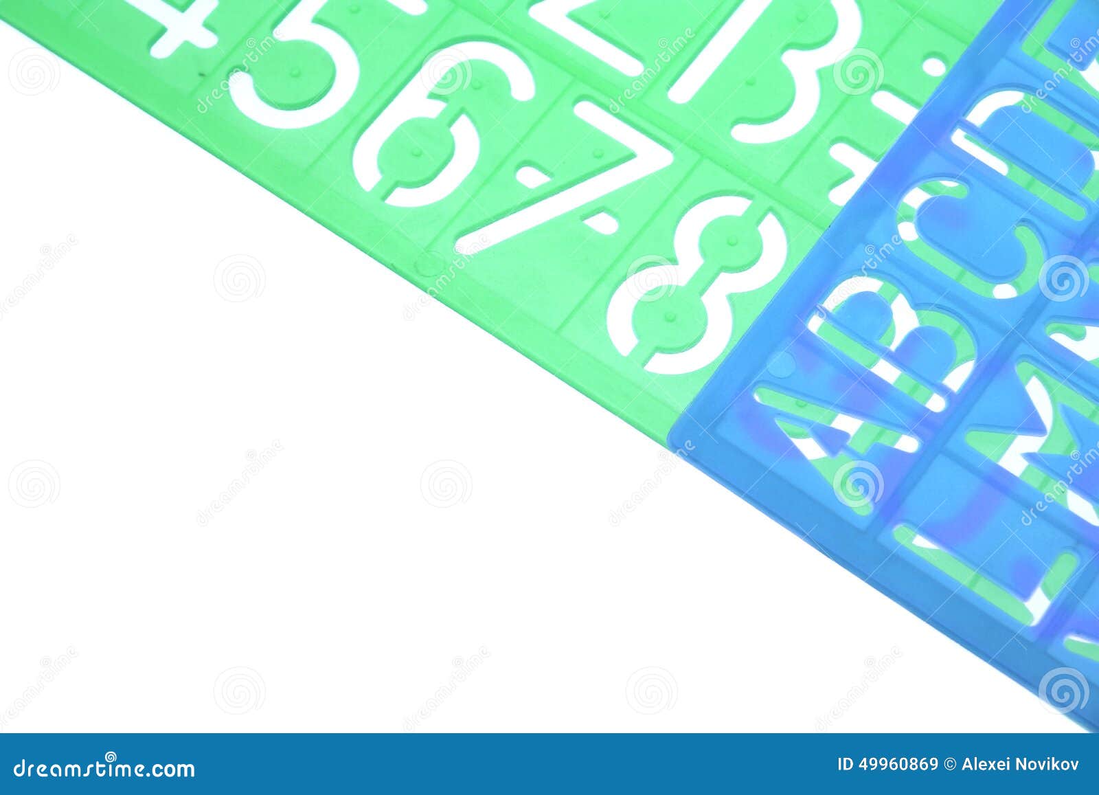 English Letters Plastic Stencils Alphabet Stock Image - Image of blue ...