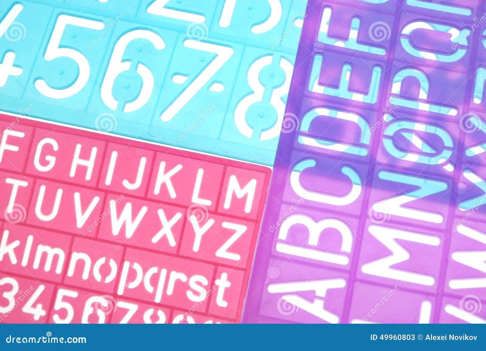 English Letters Plastic Stencils Alphabet Stock Image - Image of font ...