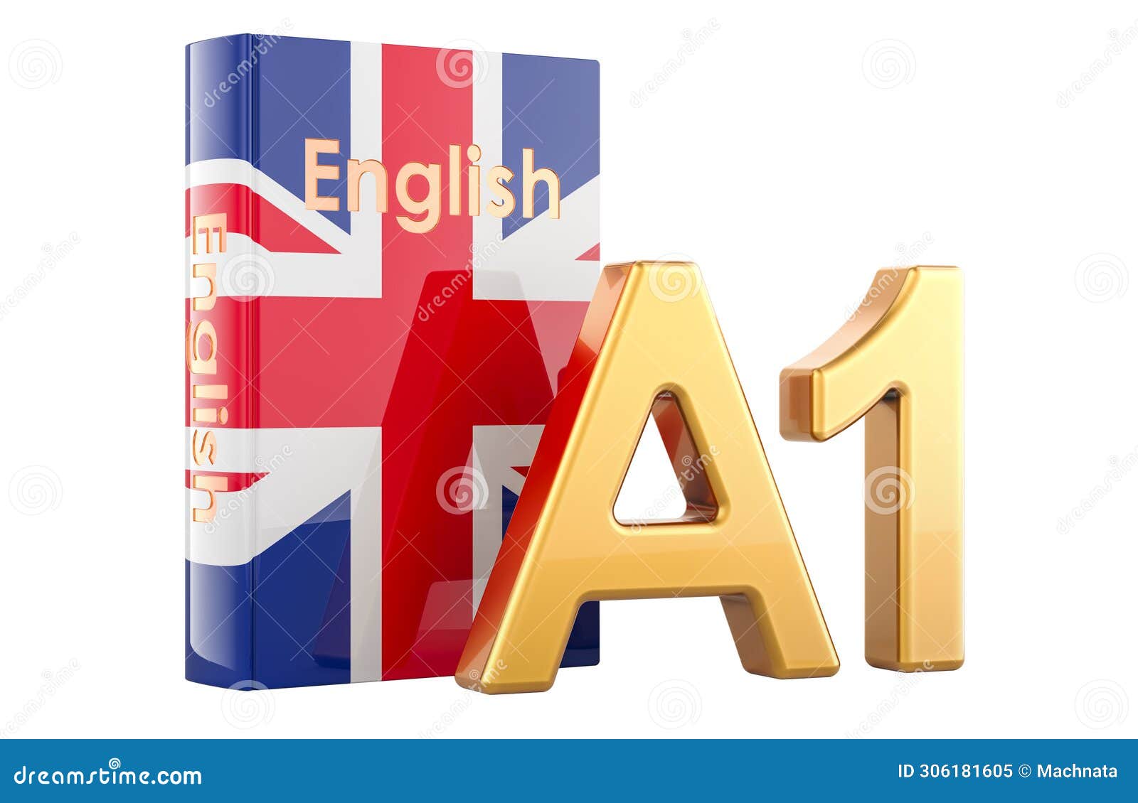 A2 English Level, Concept. Level Pre Intermediate, 3D Rendering Royalty ...