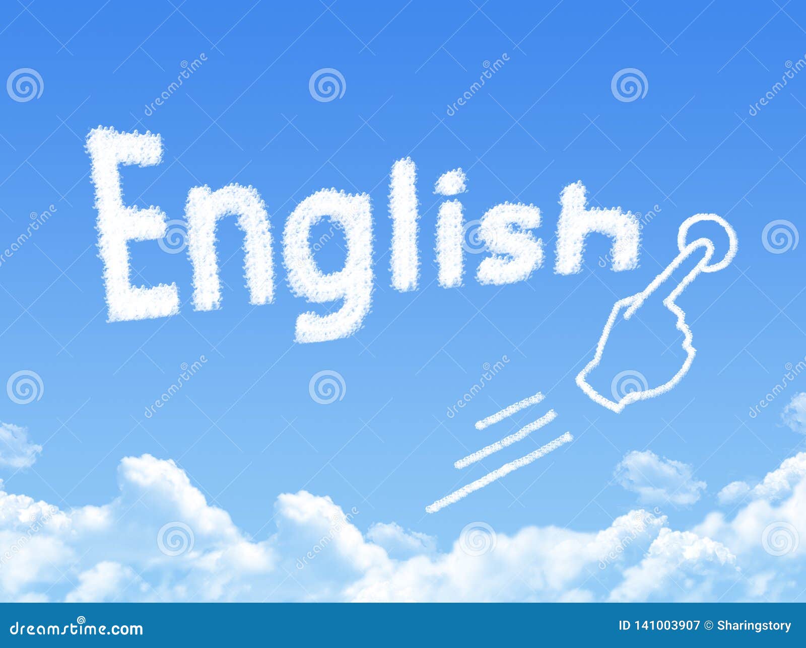English Message Cloud Shape Stock Illustration - Illustration of ...