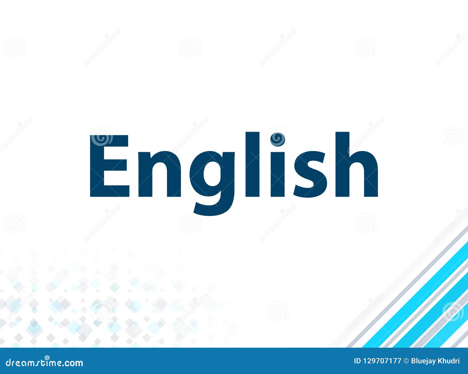 English Modern Flat Design Blue Abstract Background Stock Illustration ...