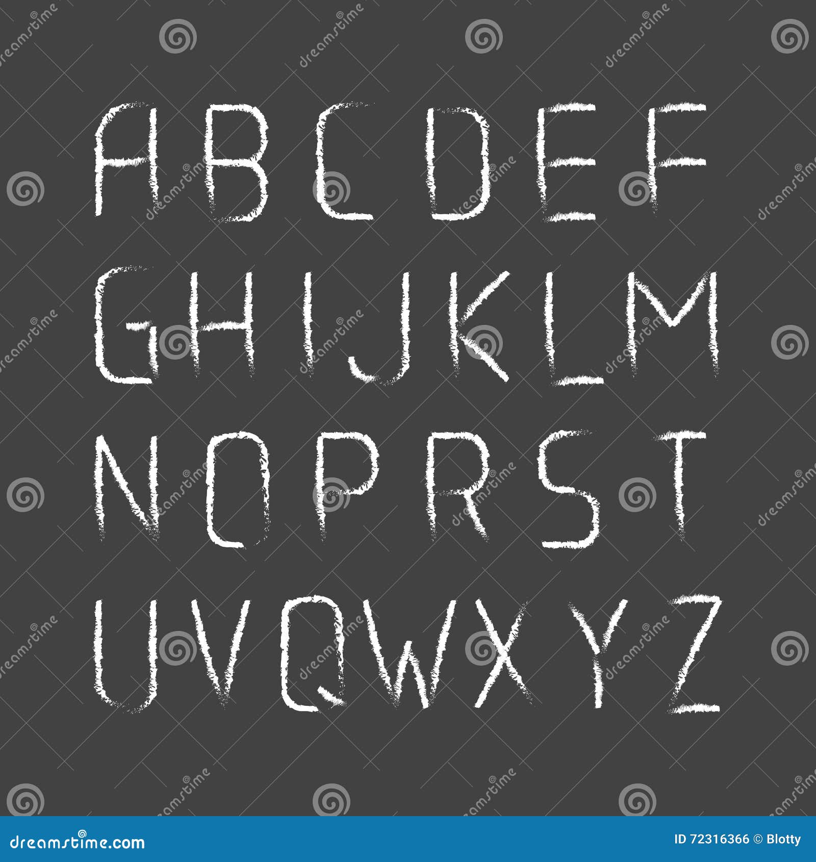 English Modern Letters Set Over Black Stock Vector - Illustration of ...