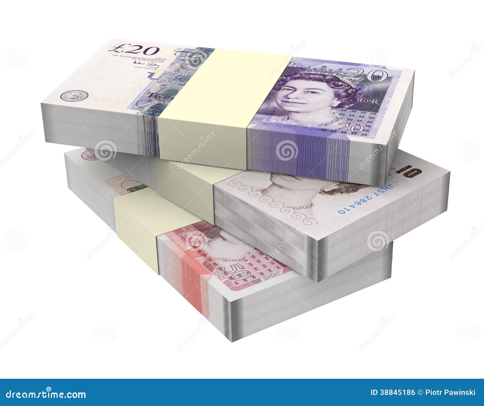 English Money Isolated on White Background. Editorial Photo ...