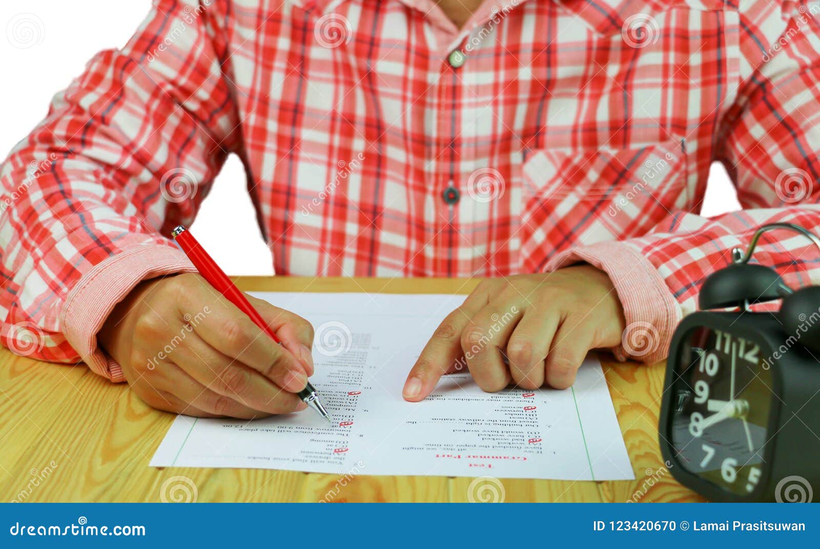 English Multiple Choice Test Stock Photo - Image of multiple, taking ...