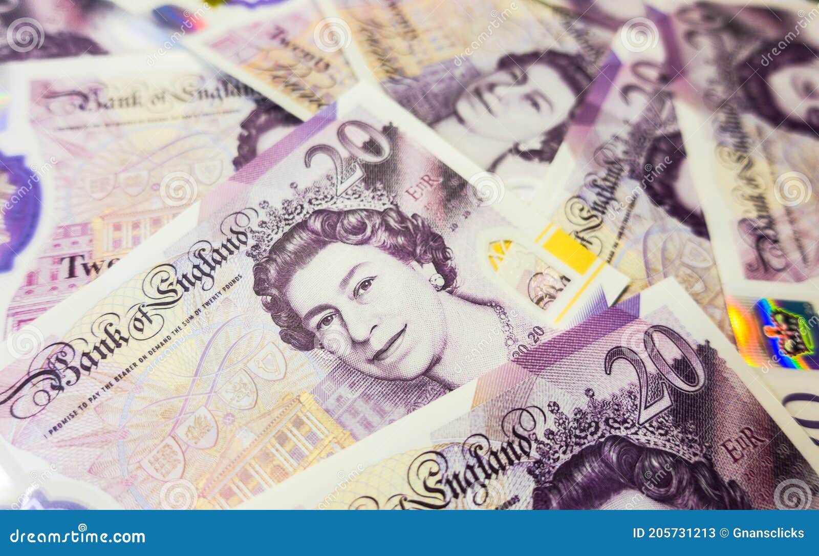 English Pound 20 Sterling Notes Editorial Stock Photo - Image of ...