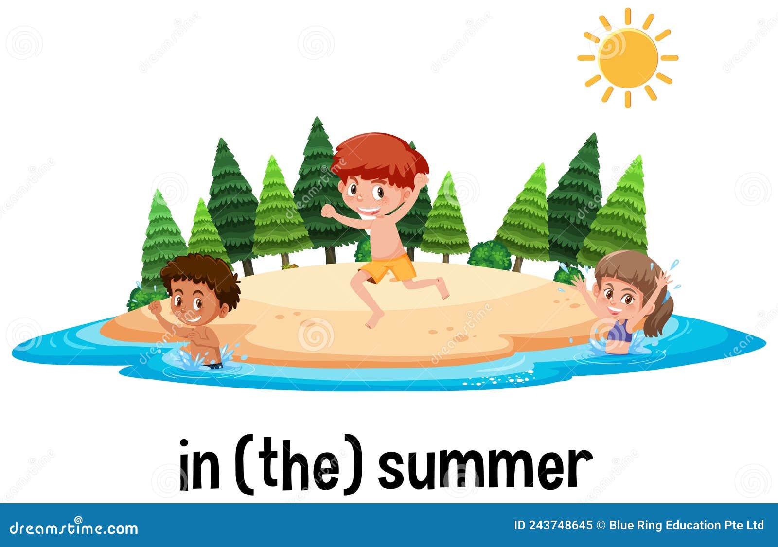 English Prepositions Poster With A Cartoon Character. Funny Cartoon Dog ...