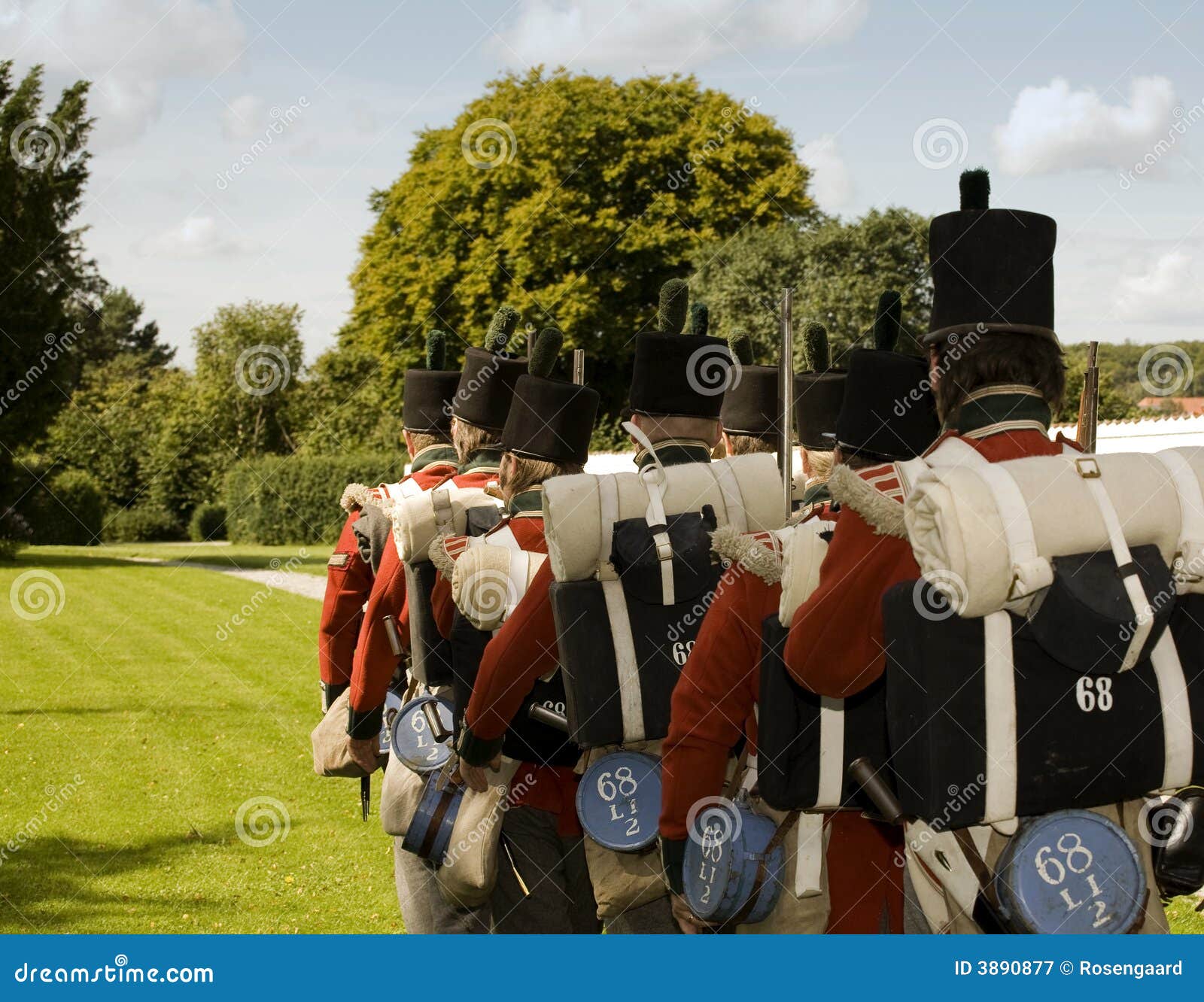 English red coats marching stock image. Image of arms - 3890877