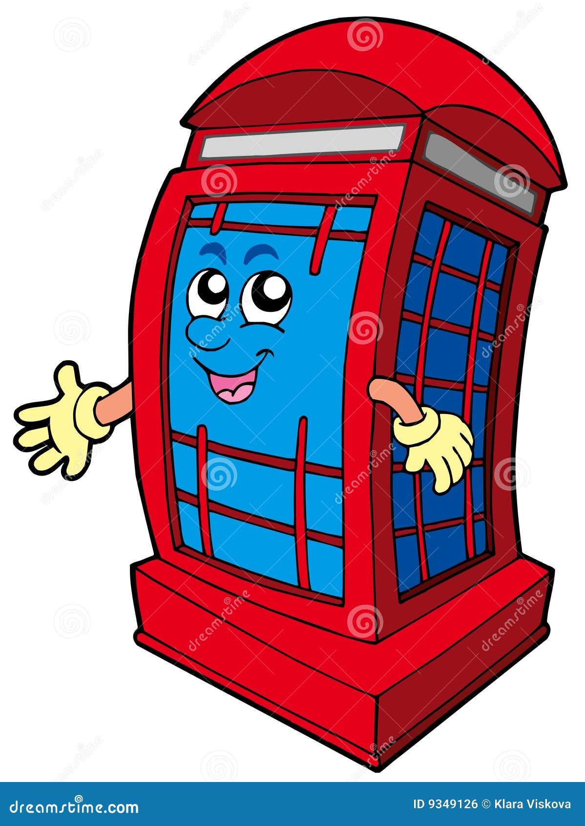 English red phone booth stock vector. Illustration of colors - 9349126