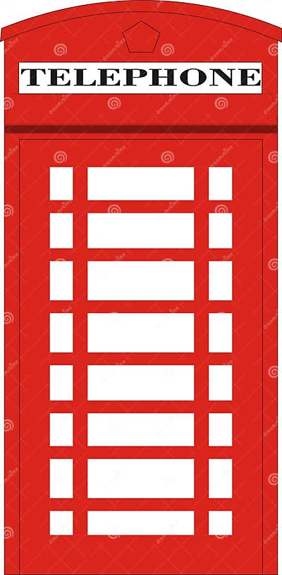 English red phone box stock vector. Illustration of call - 8340638