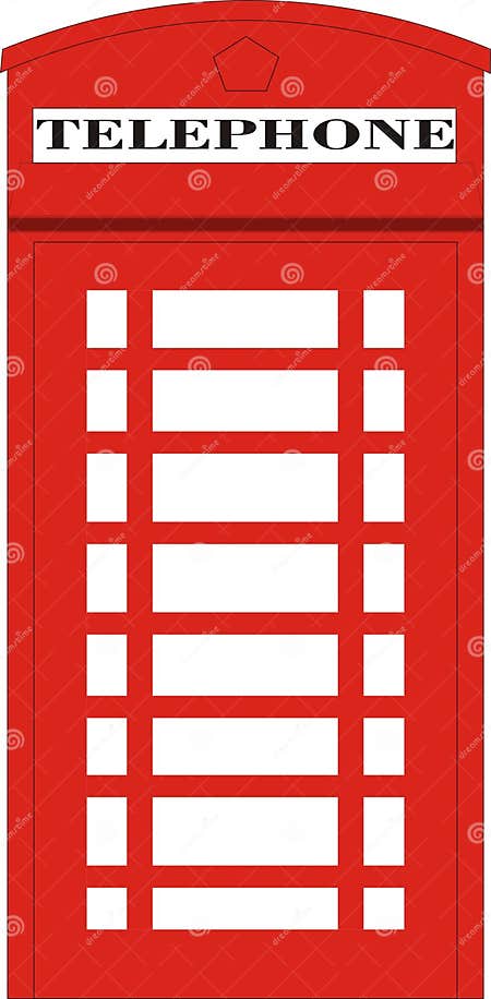 English red phone box stock vector. Illustration of call - 8340638