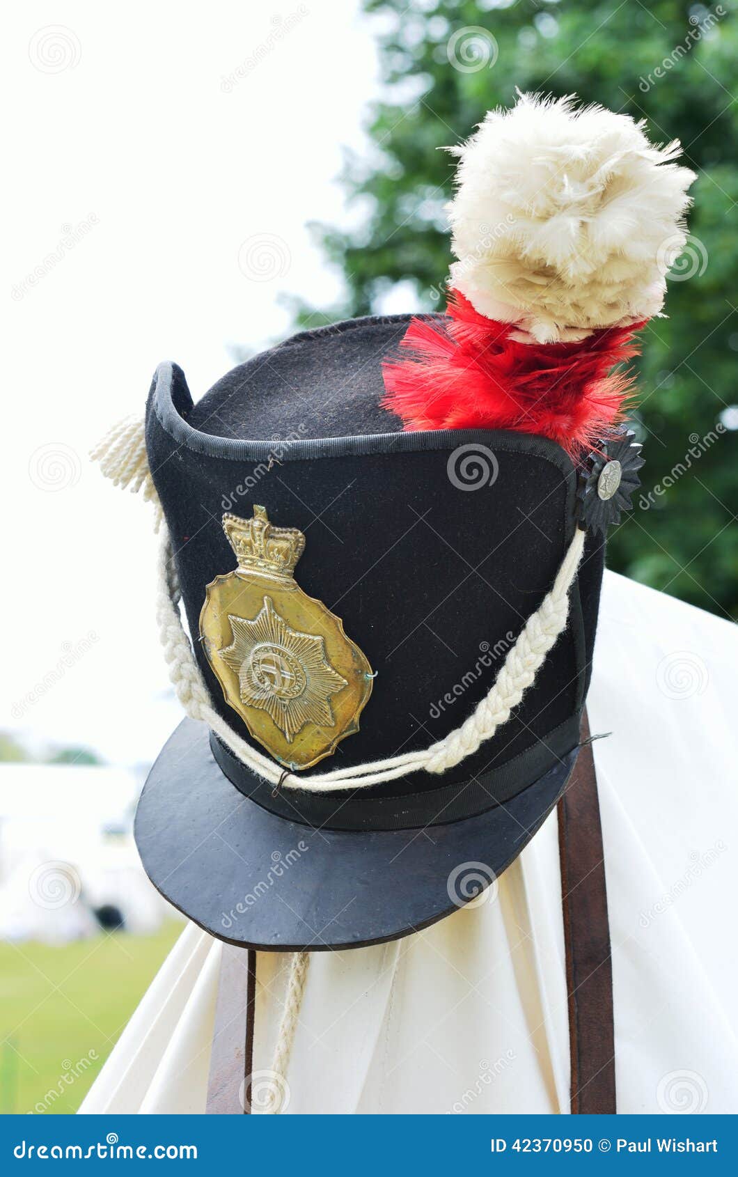 English Redcoat Hat on Tent Stock Photo - Image of black, british: 42370950