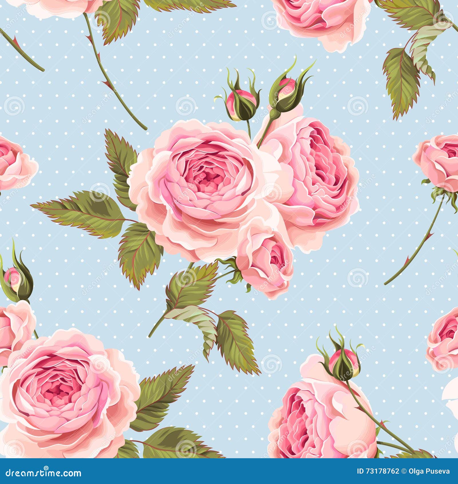 English roses seamless stock vector. Illustration of wedding - 73178762