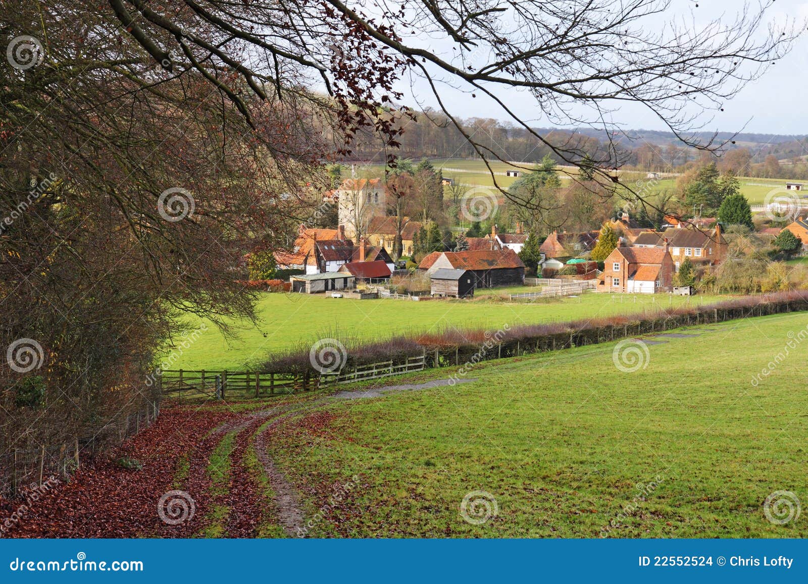 An English Rural Hamlet in Buckinghamshire Stock Photo - Image of ...
