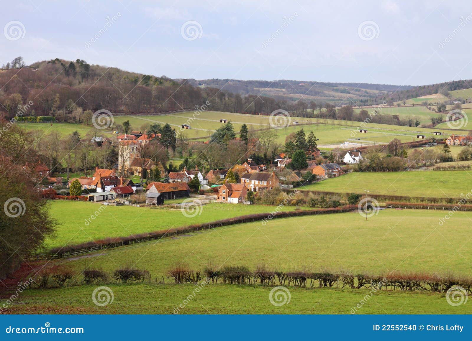 An English Rural Hamlet in Buckinghamshire Stock Photo - Image of ...