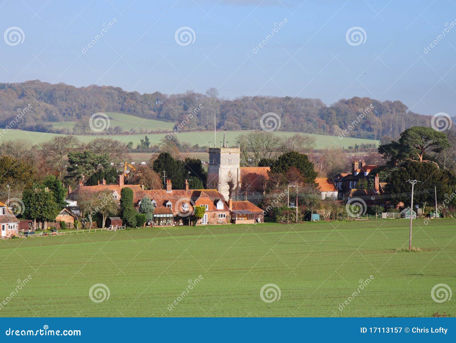 An English Rural Landscape Wtih Hamlet Stock Image - Image of tourism ...