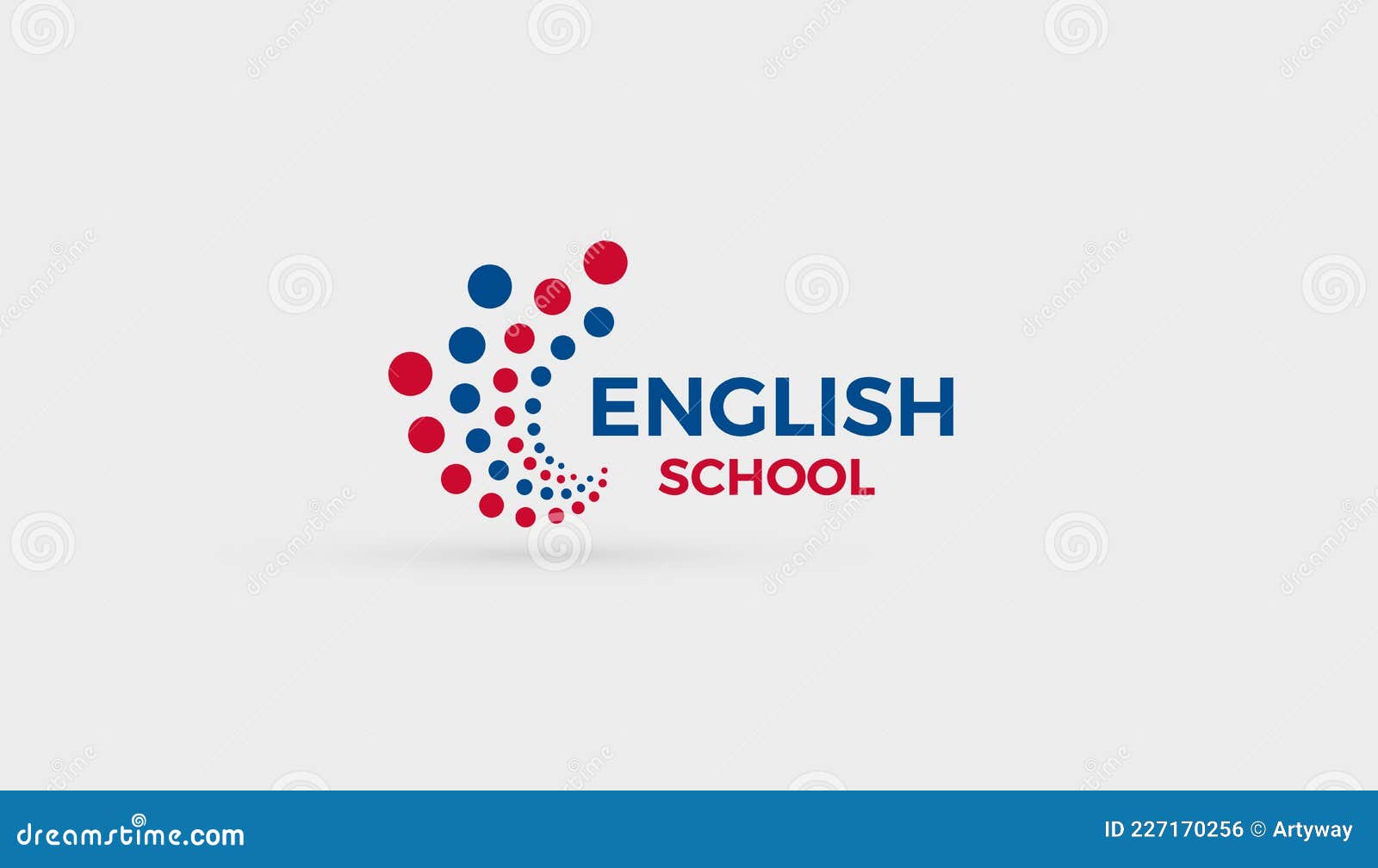 English School Logo Concept. Abstract Bubbles Dots Logotype for ...
