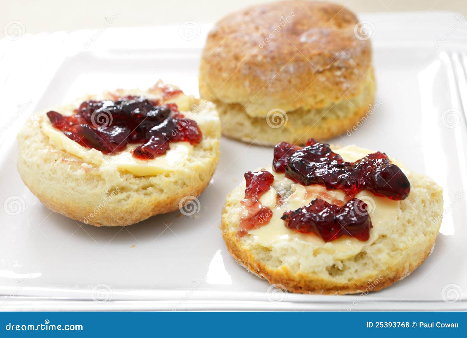 English scones with jam stock photo. Image of food, baking - 25393768