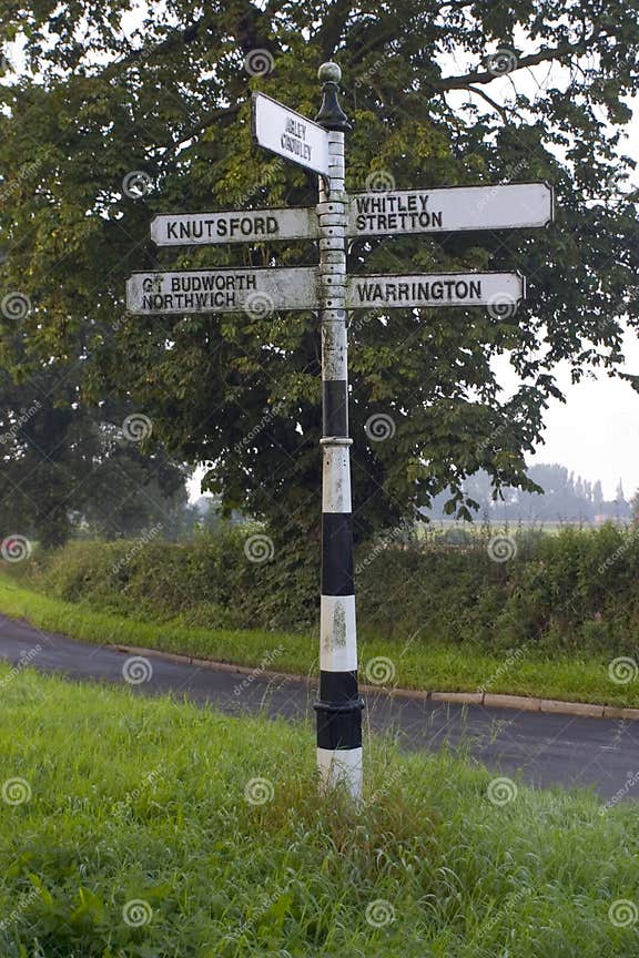English Signpost stock photo. Image of sign, pole, cheshire - 17410