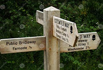English Signpost stock image. Image of bridleway, distance - 4127503