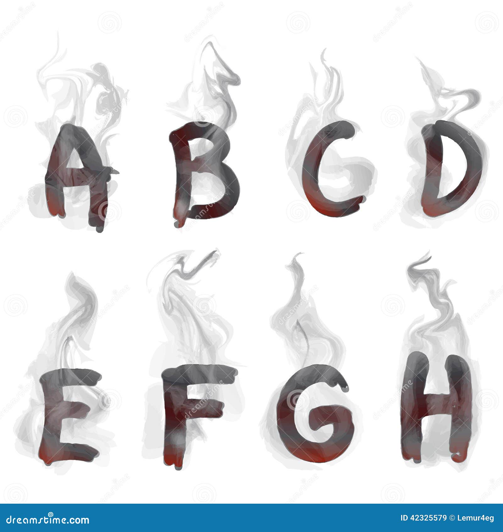 English smoking alphabet stock vector. Illustration of uppercase - 42325579