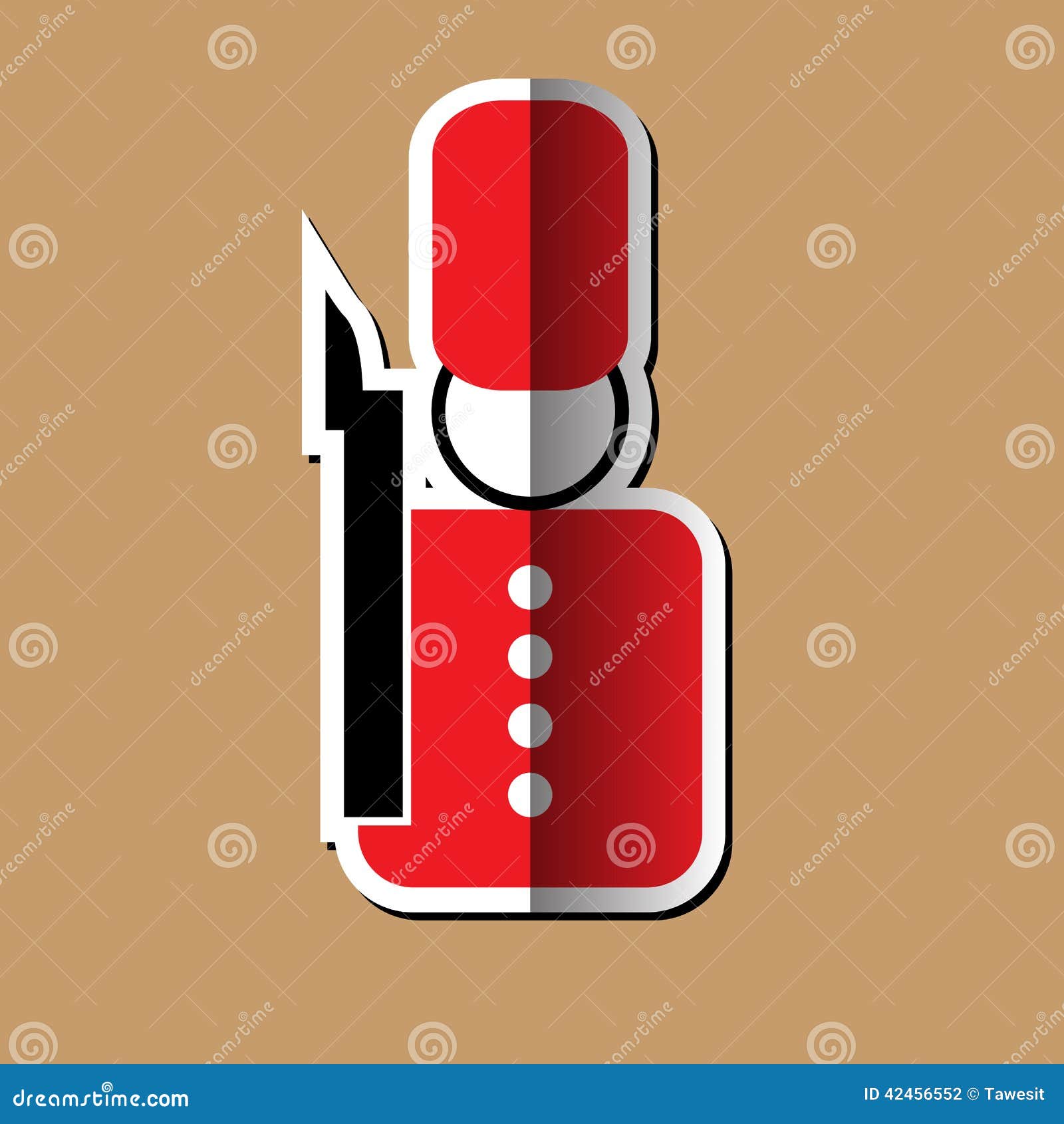 English Soldier Icon Vector Stock Vector - Illustration of bearskin ...