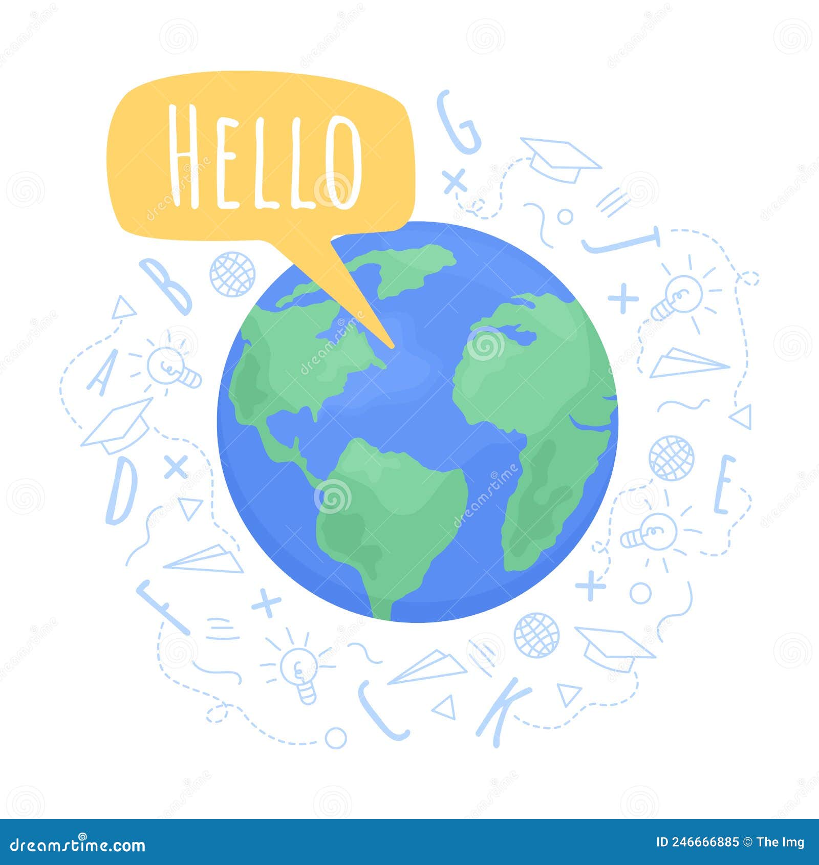 English Speaking Community 2D Vector Isolated Illustration Stock Vector ...