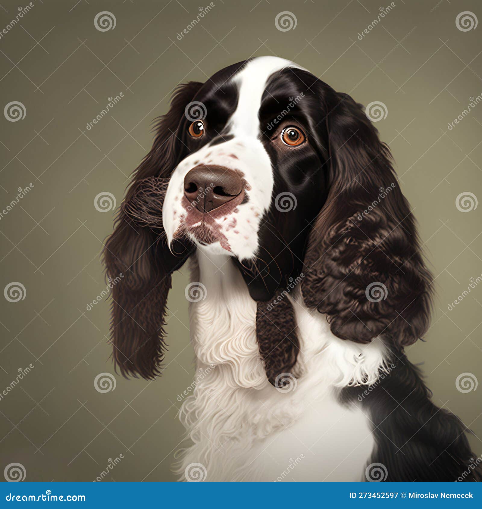 English Springer Spaniel Dog, Generative AI Illustration Stock ...