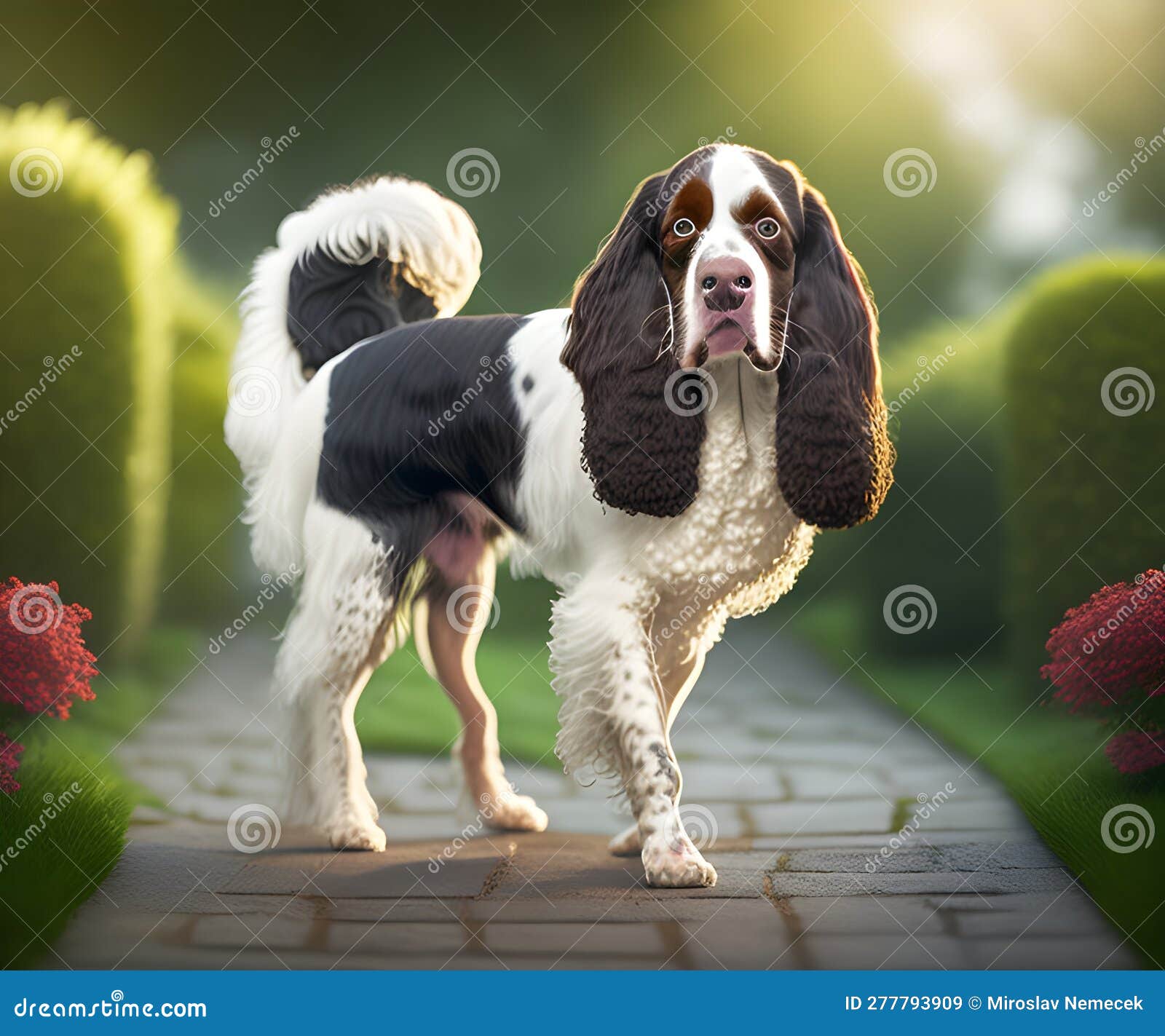 English Springer Spaniel Dog, Generative AI Illustration Stock ...