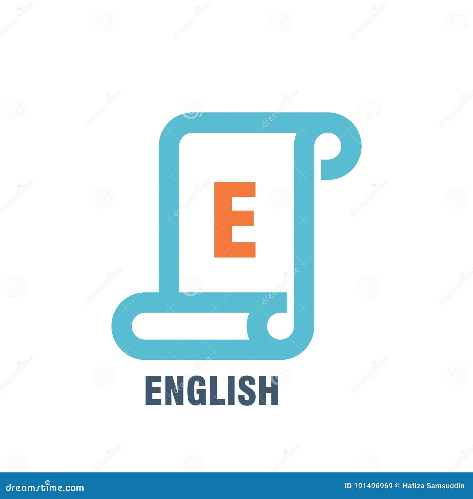 English Subject Icon. Vector Illustration Decorative Design Stock ...