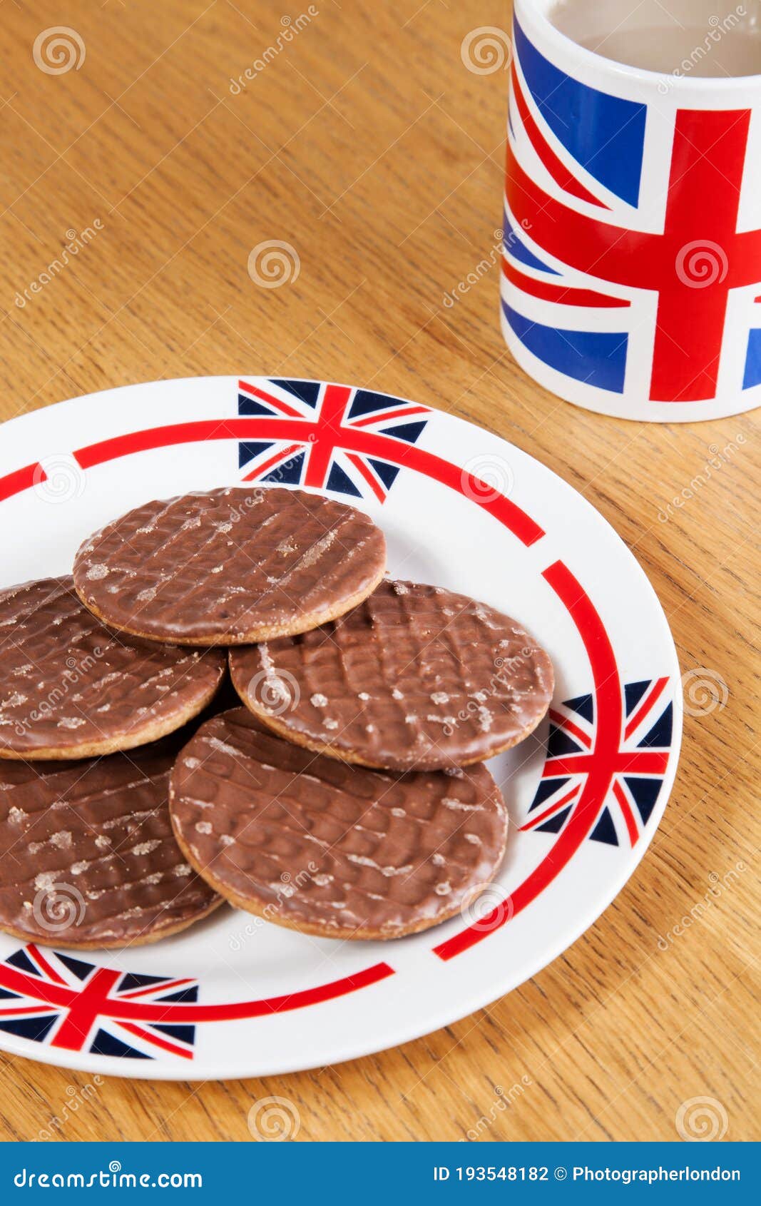 Photo of English Tea Biscuit Break Stock Photo - Image of chocolate ...
