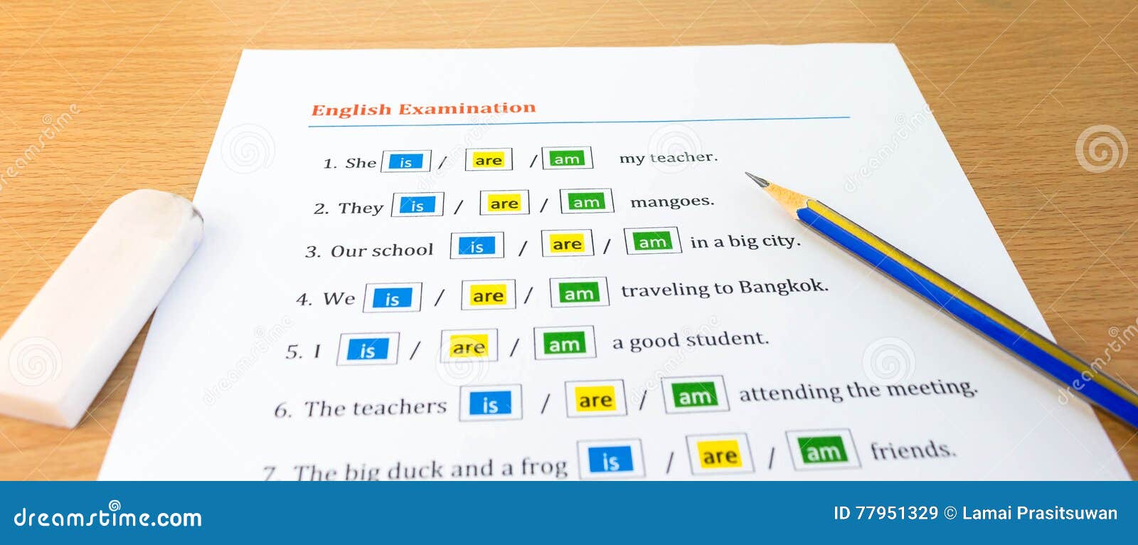 English test sheet stock image. Image of exercise, test - 77951329