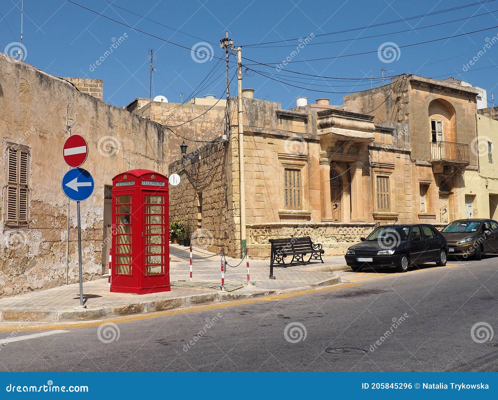 English Traditional Phone Booth in Malta Stock Photo - Image of ...