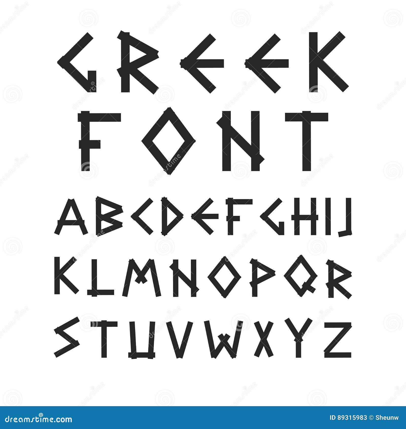 English Vector Alphabet in Ancient Style. Stock Vector - Illustration ...